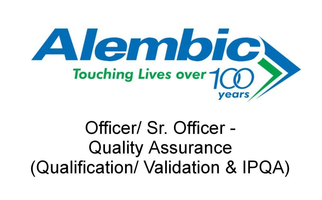 Alembic is hiring Officer/Sr. Officer - Quality Assurance ... Alembic is hiring Officer/Sr. Officer - Quality Assurance ...