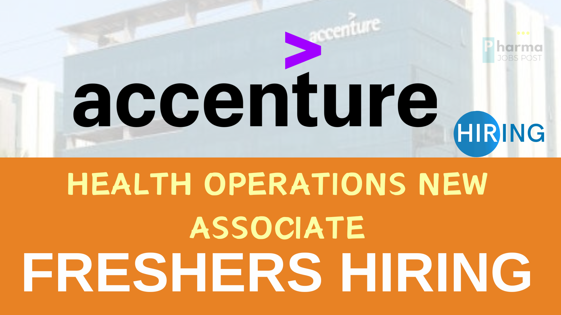 Accenture hiring Freshers for Health Operations New Associate | Apply ...