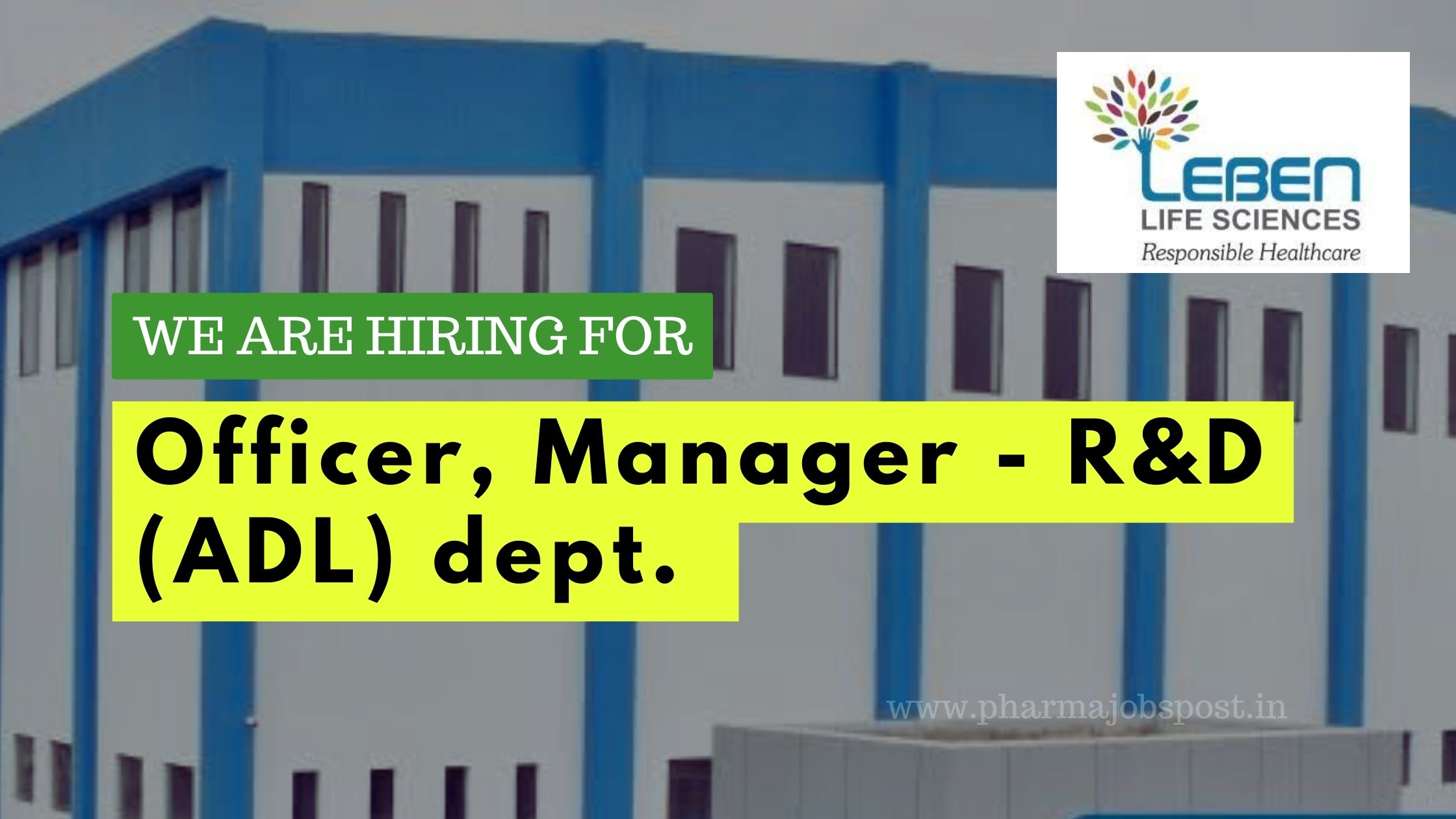 Career Opportunity: Officer, Manager Position in R&D Analytical Lab at ...