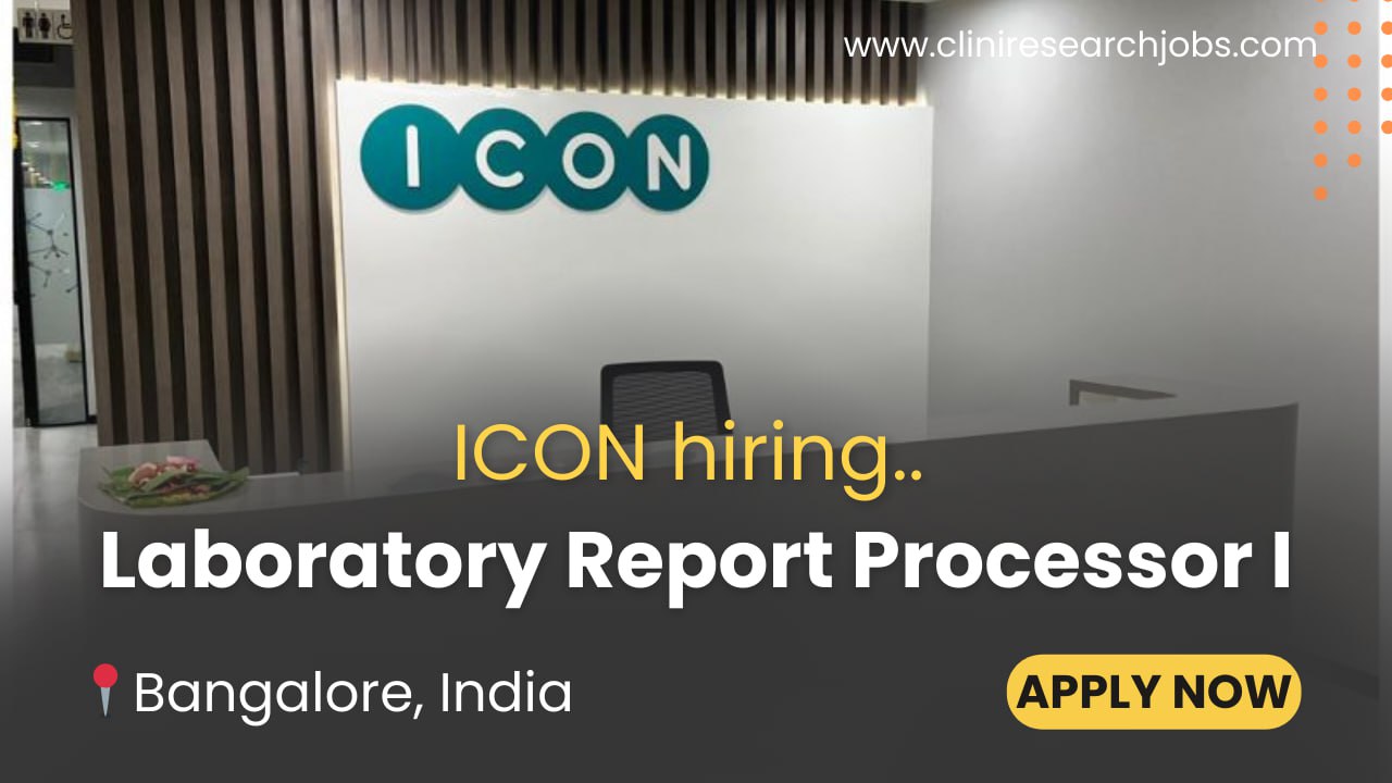 ICON plc Job Alert: New Opening for Laboratory Report Processor I ...