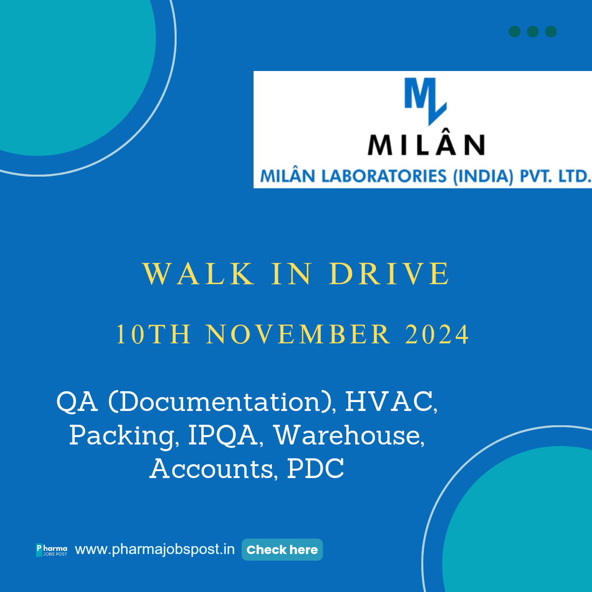 Become Part of a Globally Recognized Pharma Leader: Positions Open at ...