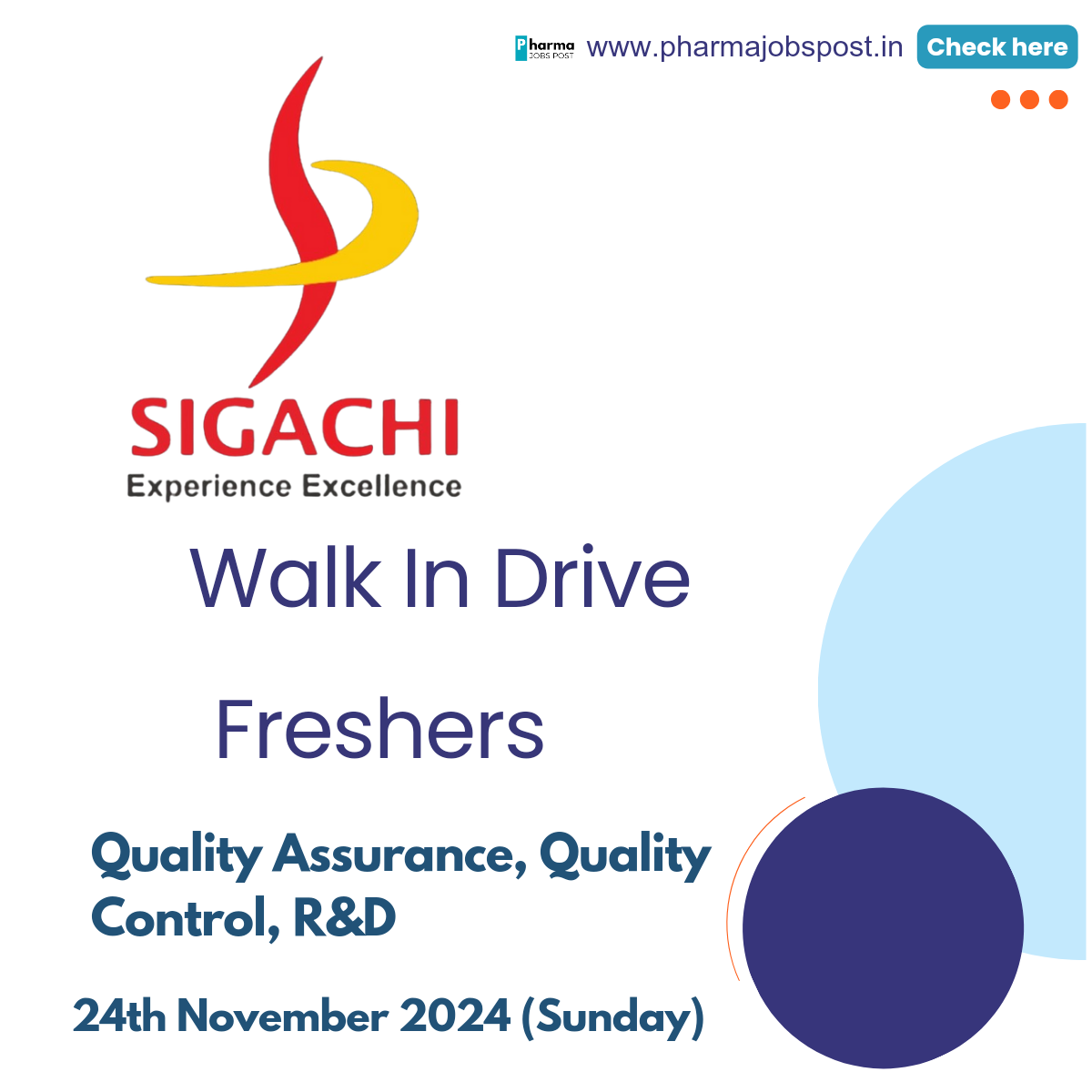 Sigachi Industries Offers Walk-In Interviews on 24th November 2024 ...
