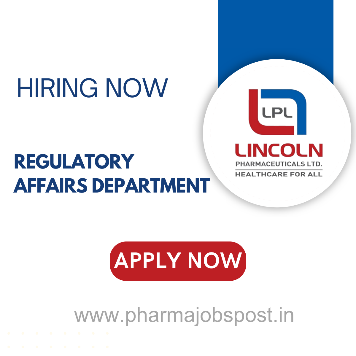 Lincoln Pharmaceuticals Ltd hiring for Regulatory Affairs Department ...
