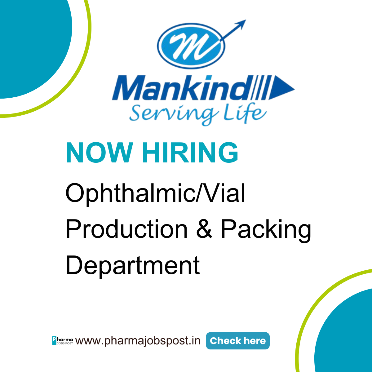 Job Opportunity at Mankind Pharma – Ophthalmic/Vial Production ...