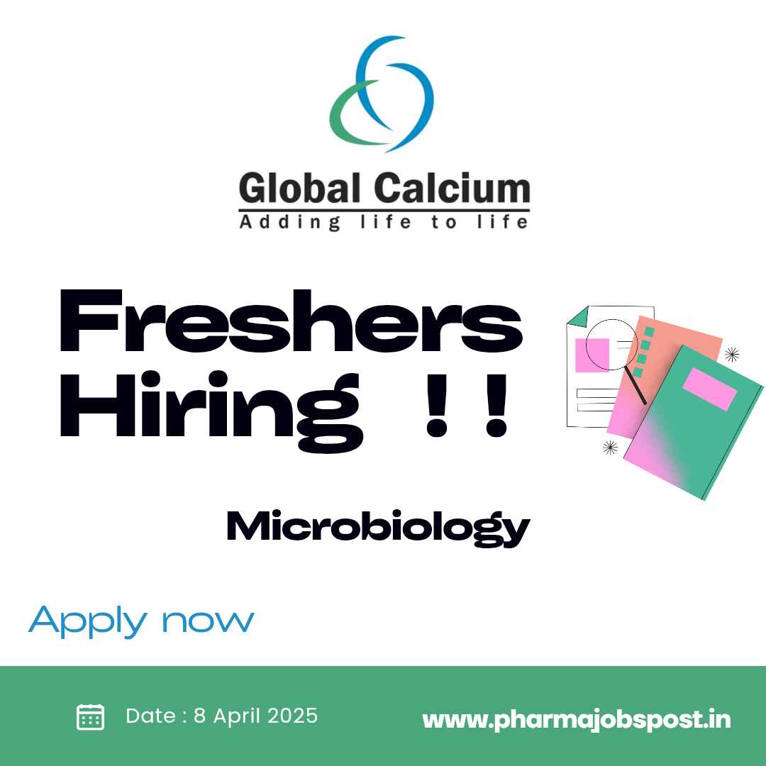 Global Calcium Freshers Hiring 2025 – Microbiology Department Jobs ...