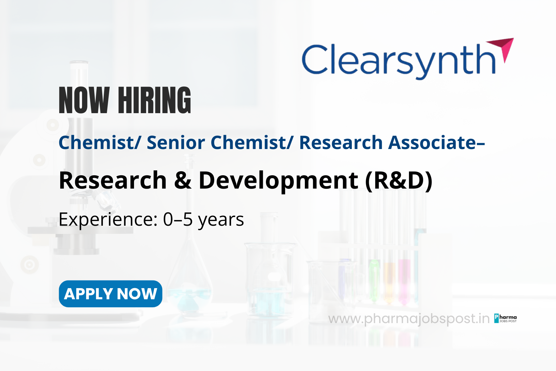 Clearsynth Walk-In Interview 2025 – Chemist, Senior Chemist & Research ...