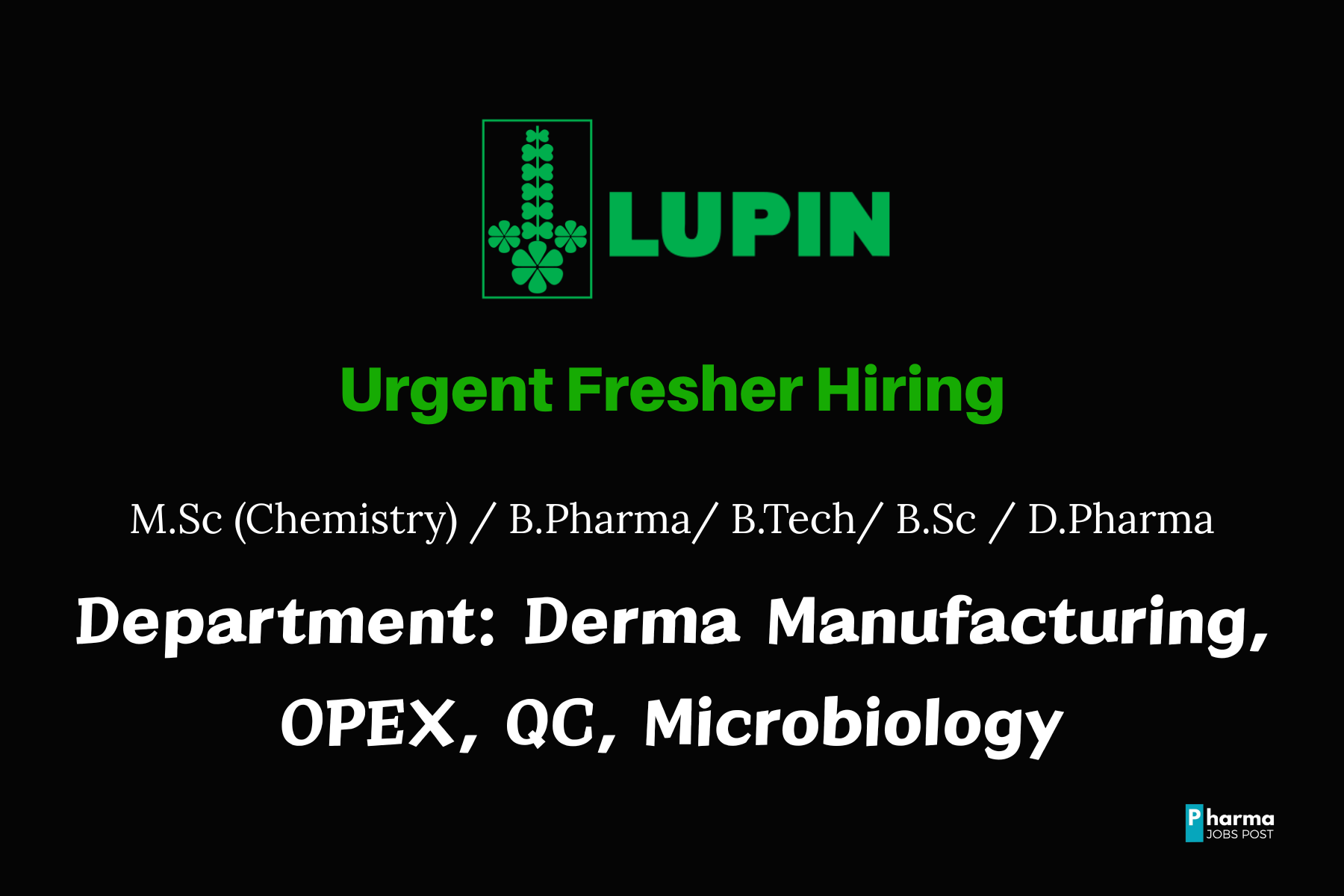 Urgent Fresher Hiring at Lupin Limited – Apprenticeship Opportunities ...