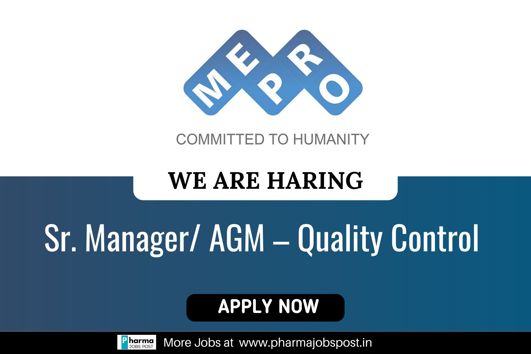 Mepro Pharmaceuticals Hiring Sr. Manager/AGM – Quality Control | Apply ...