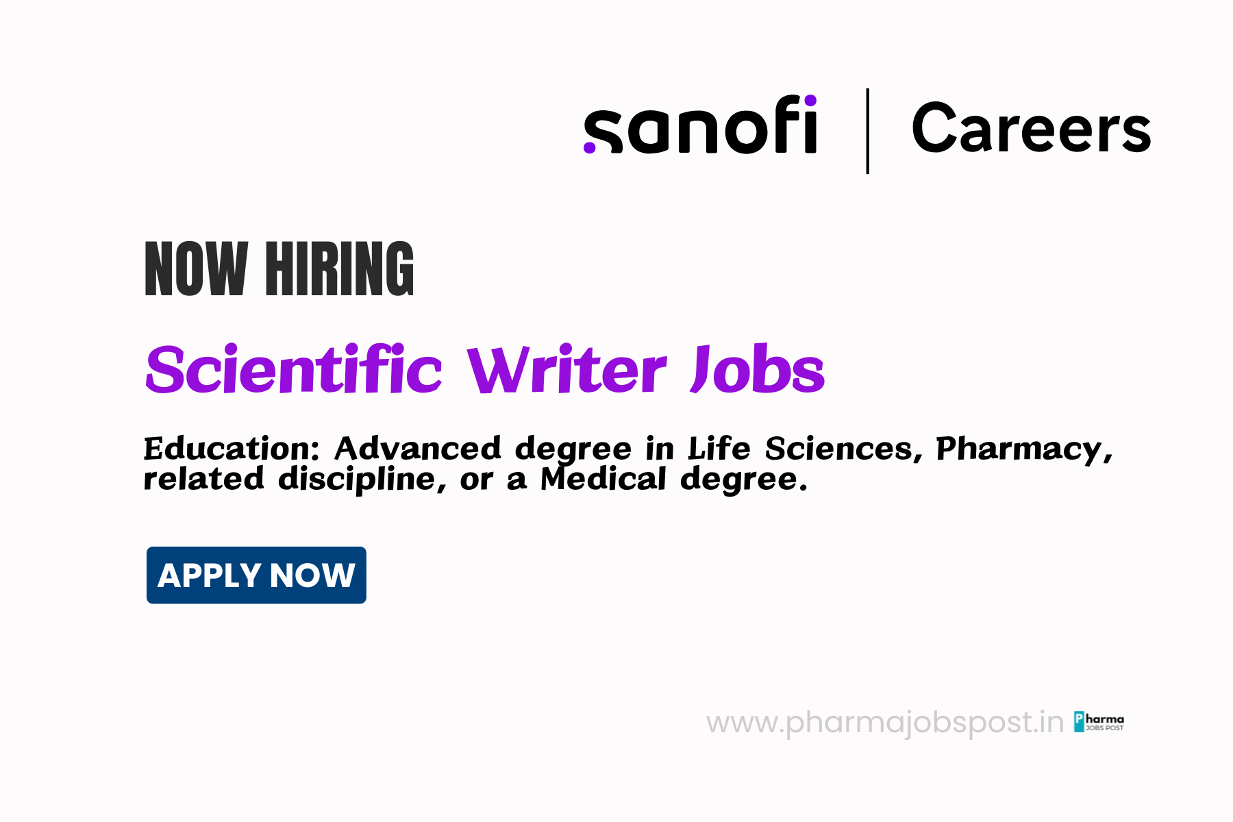Scientific Writer Job at Sanofi Hyderabad | Life Sciences Careers ...