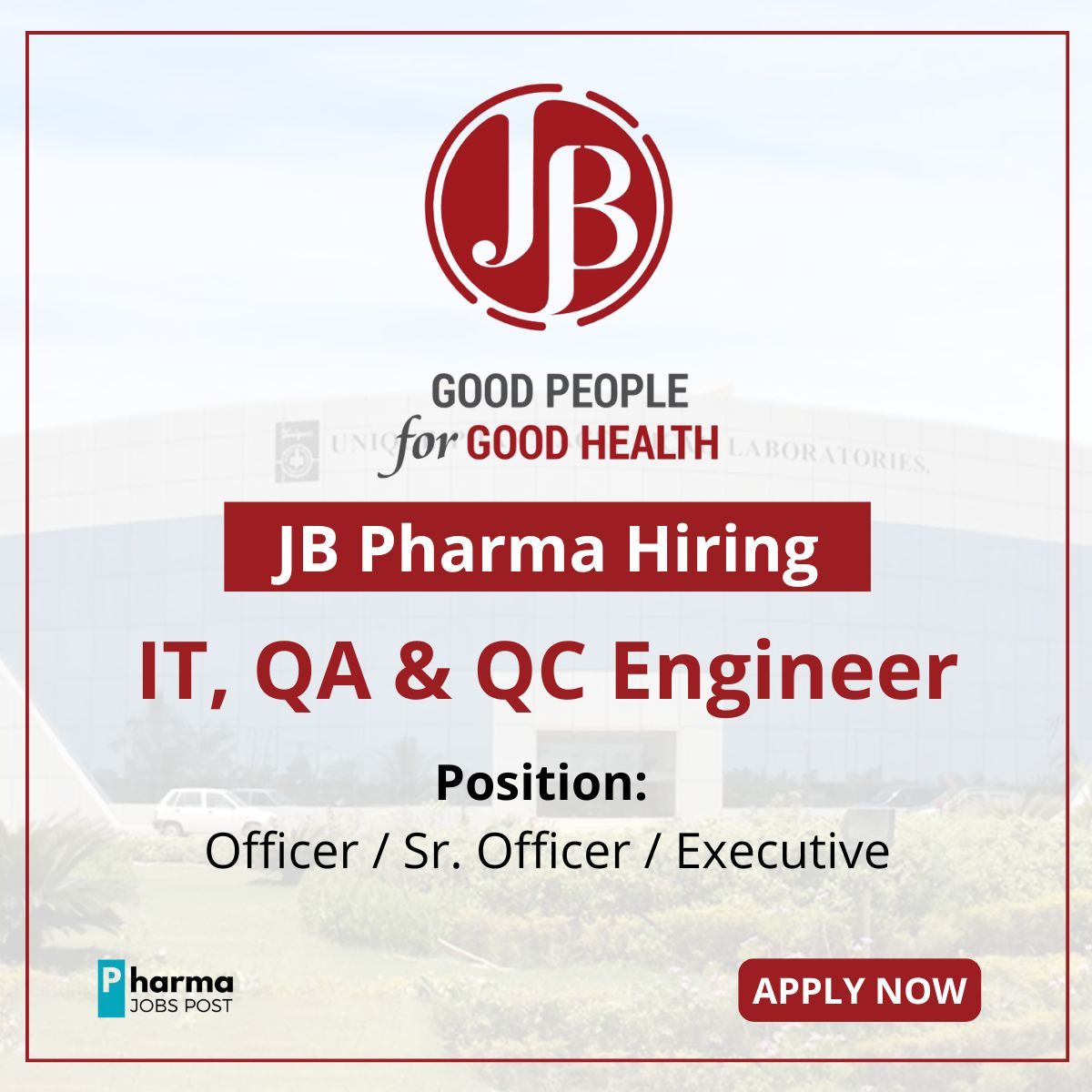 JB Pharma Hiring IT, QA & QC Professionals | Job Openings at Panoli ...