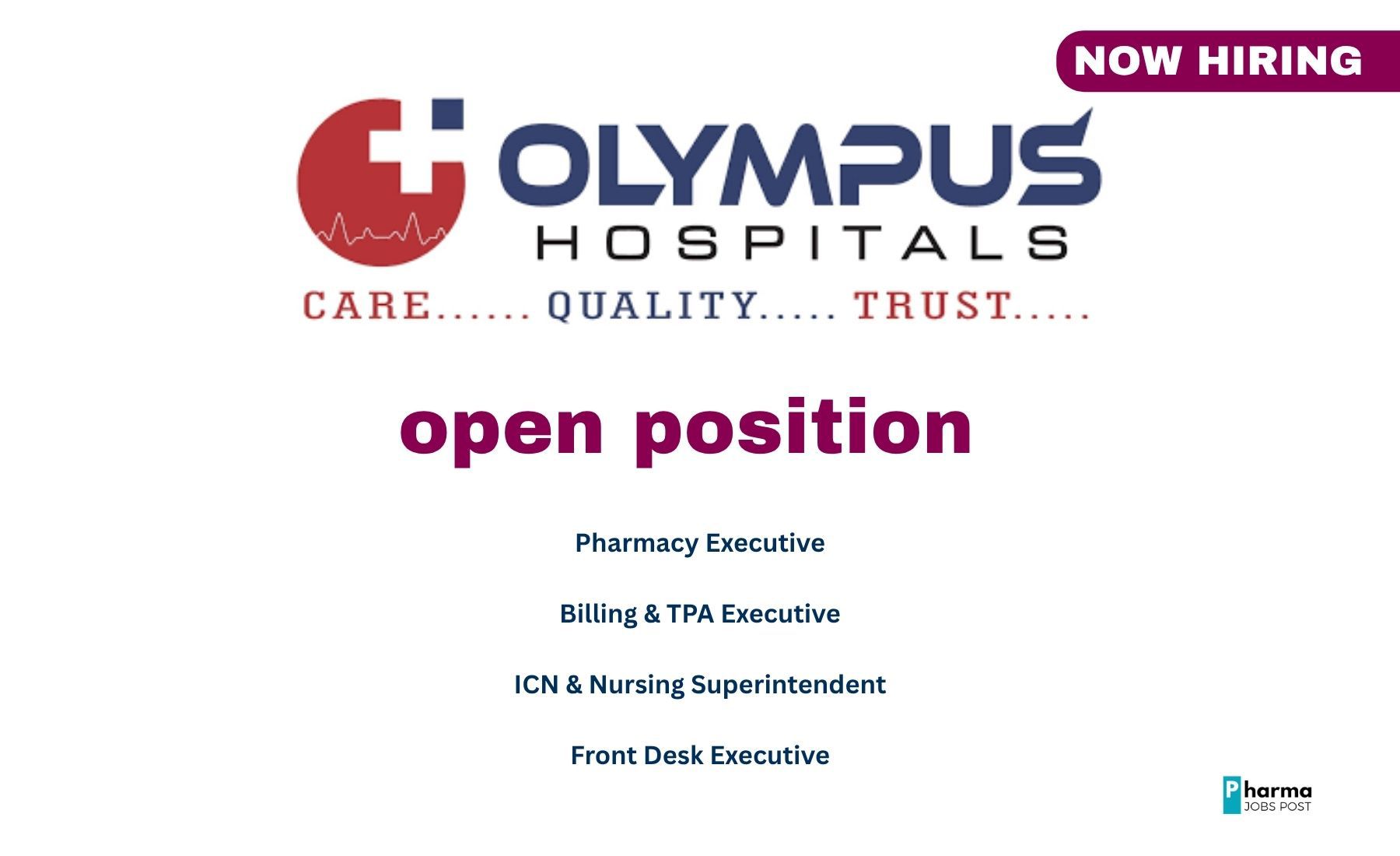 Olympus Hospitals Rajkot Hiring for Multiple Positions – Pharmacy ...