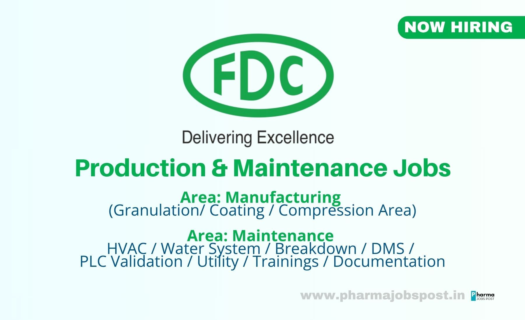 FDC Limited Recruitment 2025: Production & Maintenance Jobs in Baddi ...