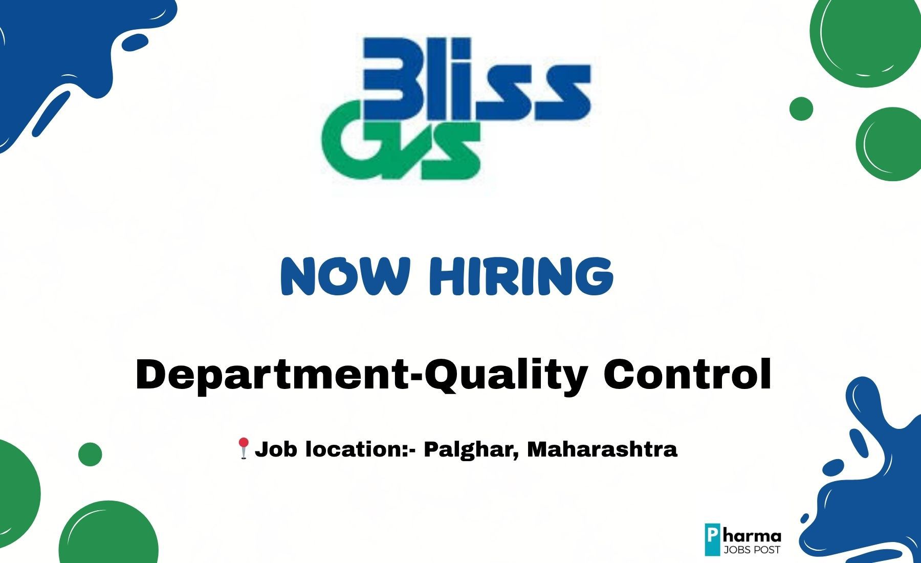 Bliss GVS Pharma Ltd. Hiring – Quality Control (Microbiology) | Apply ...