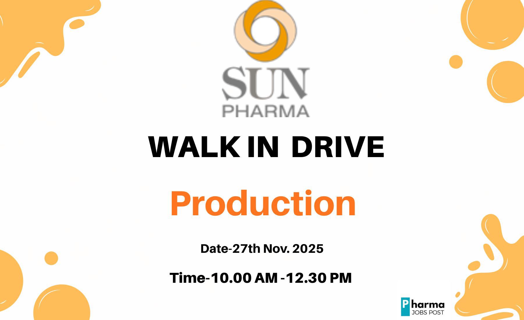 Walk-in Drive for Production Apprentice (Fresher) at Sun Pharma Dewas ...