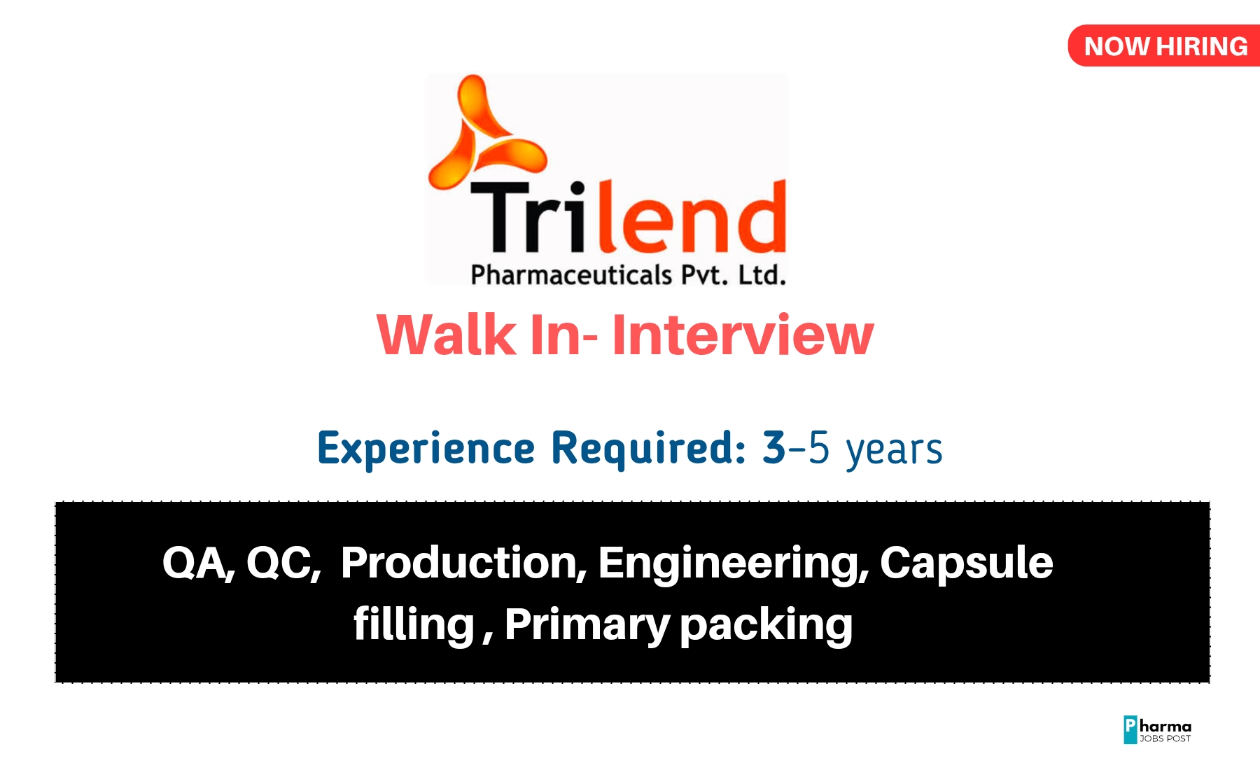 Trilend Pharmaceuticals Announces Walk-In Interviews from 1st to 5th ...