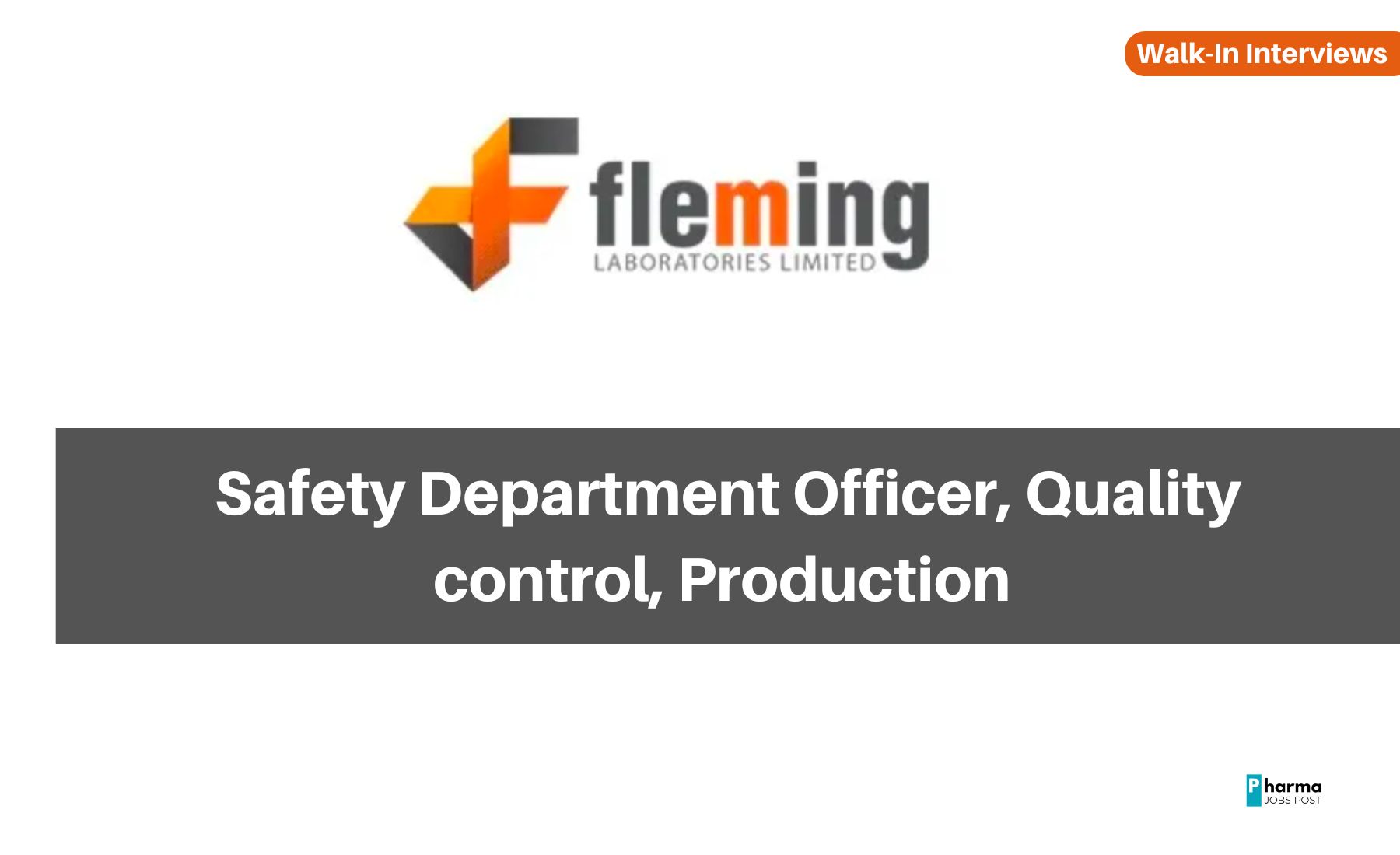 Fleming Laboratories Limited Announces Hiring for Multiple Positions in ...