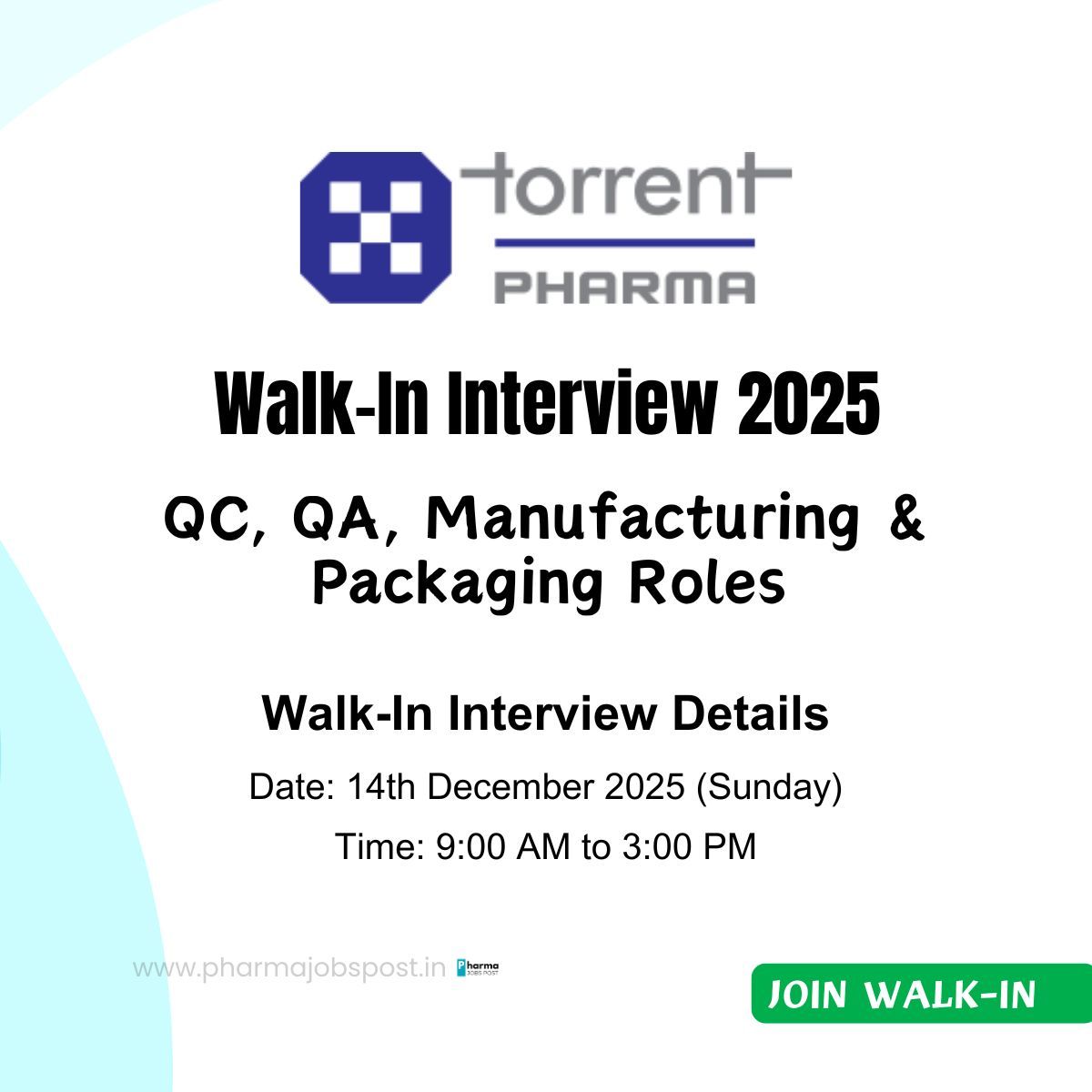 Torrent Pharma Job Openings 2025: Walk-In Interview at Sanand for QC ...
