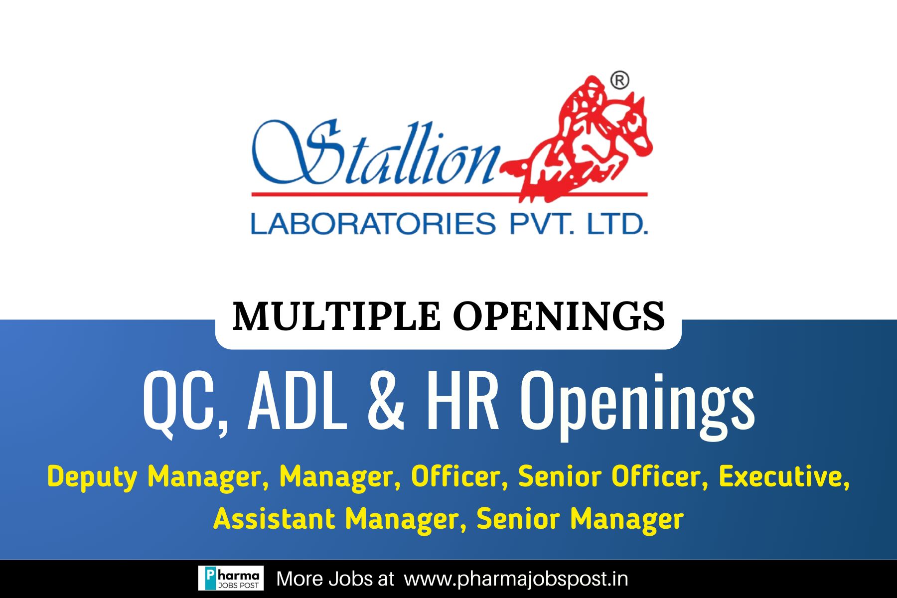 Stallion Laboratories Recruitment 2025 – QC, ADL & HR Openings ...
