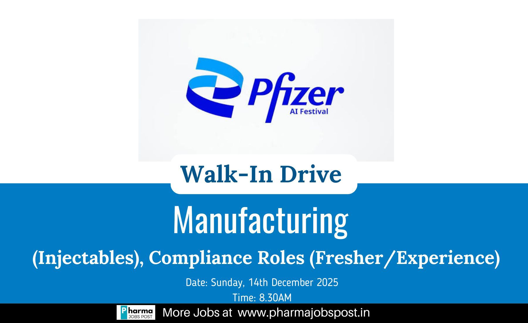 Pfizer Walk-In Drive Vizag: Manufacturing (Injectables), Compliance ...
