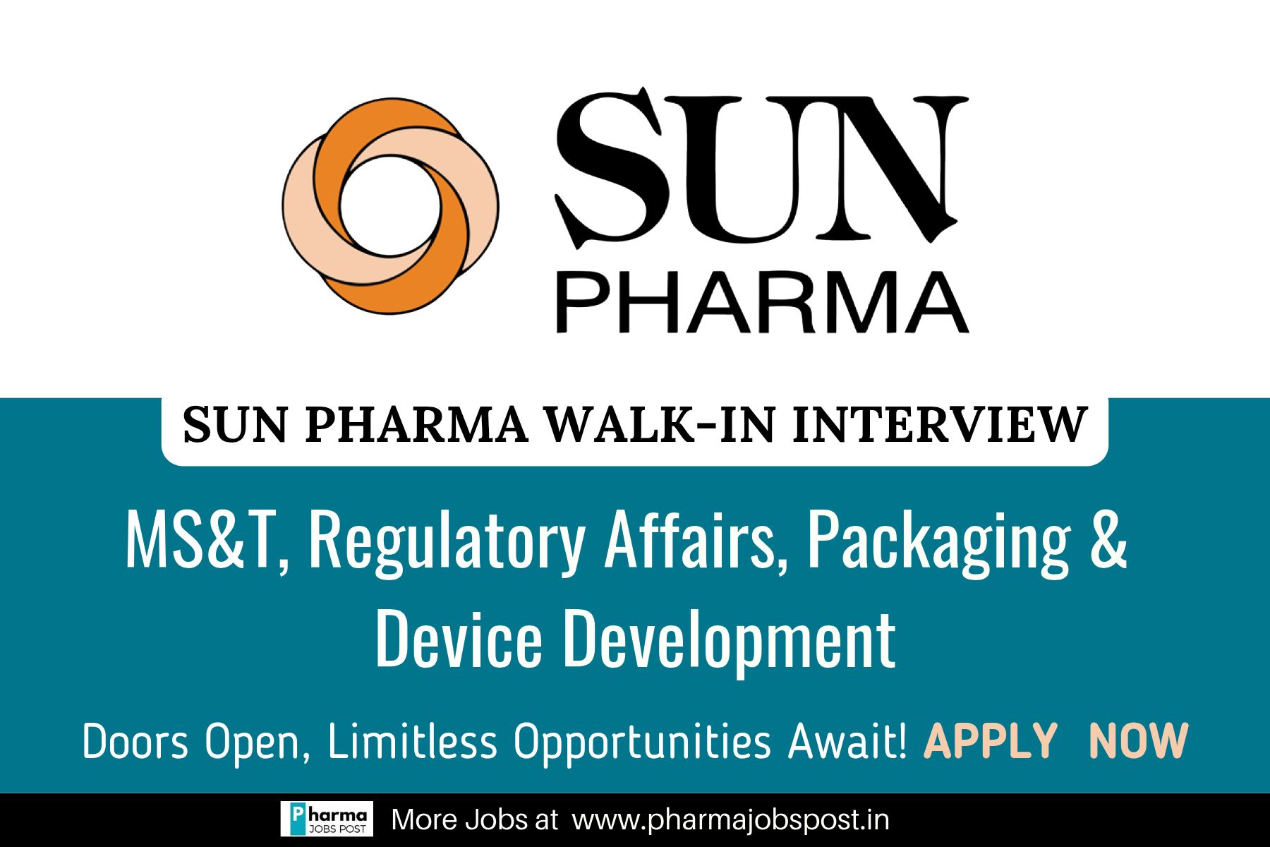 Sun Pharma Walk-In Interview 2026 | MS&T, Regulatory Affairs ...