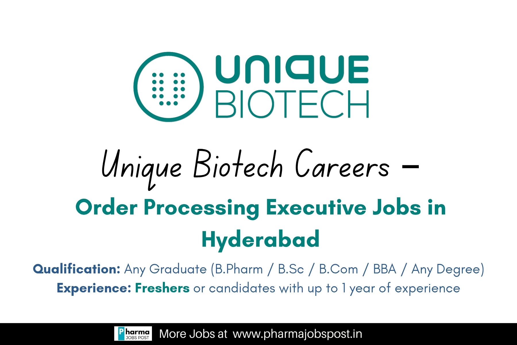 Order Processing Executive Jobs in Hyderabad | Pharma Industry ...