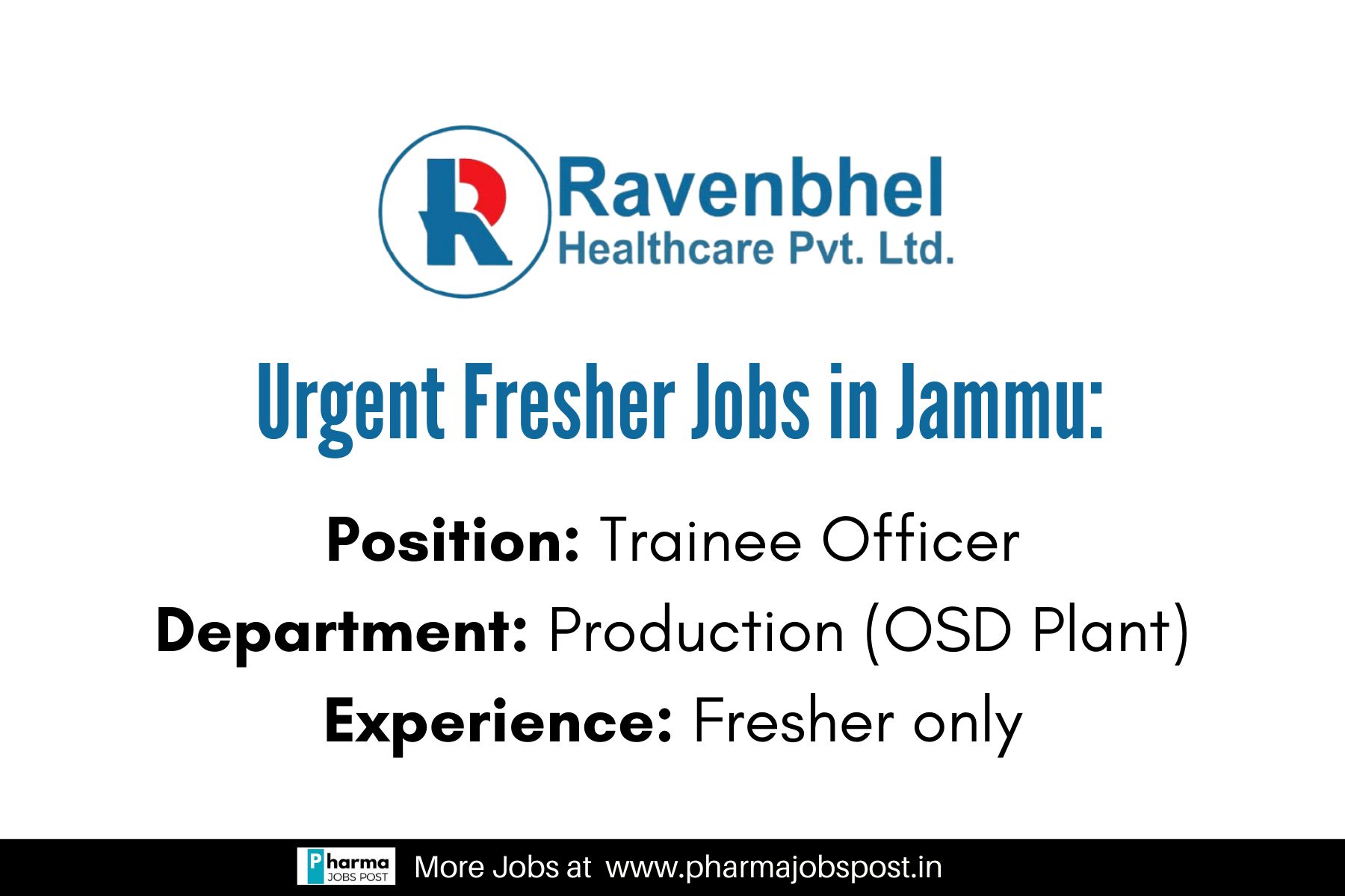 Urgent Fresher Jobs in Jammu – Trainee Officer Production (OSD) at ...