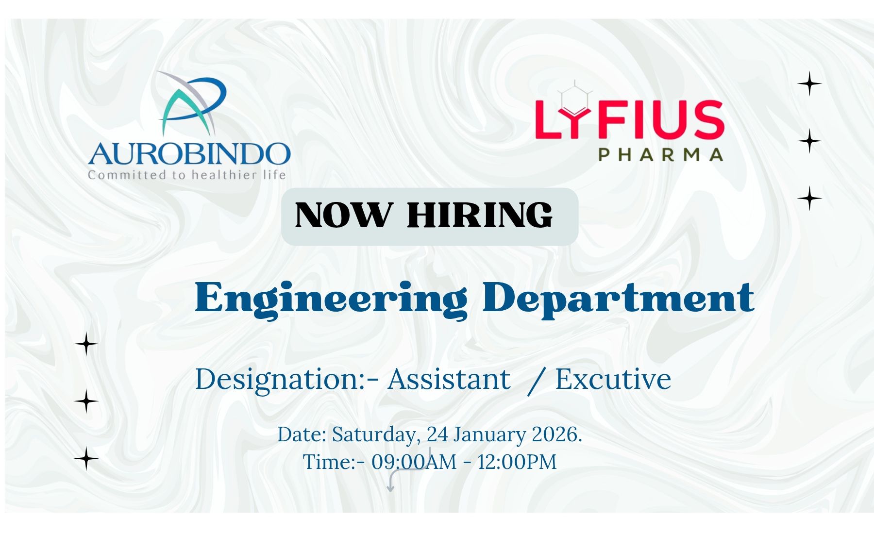 Aurobindo Pharma Hiring Drive 2026: Engineering Careers at Lyfius ...