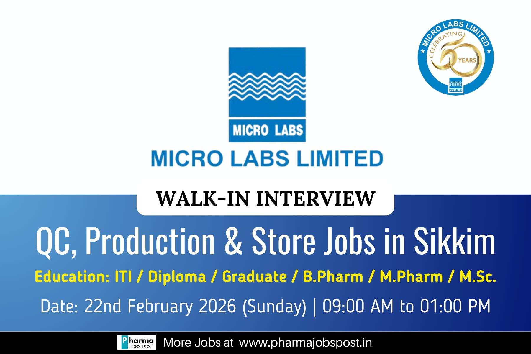 Micro Labs Limited Walk-In Interview 2026 | QC, Production & Store Jobs ...