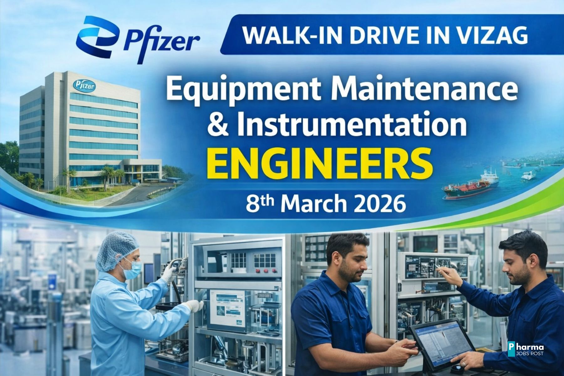 Pfizer Walk-In Drive 2026 in Vizag for Equipment Maintenance ...