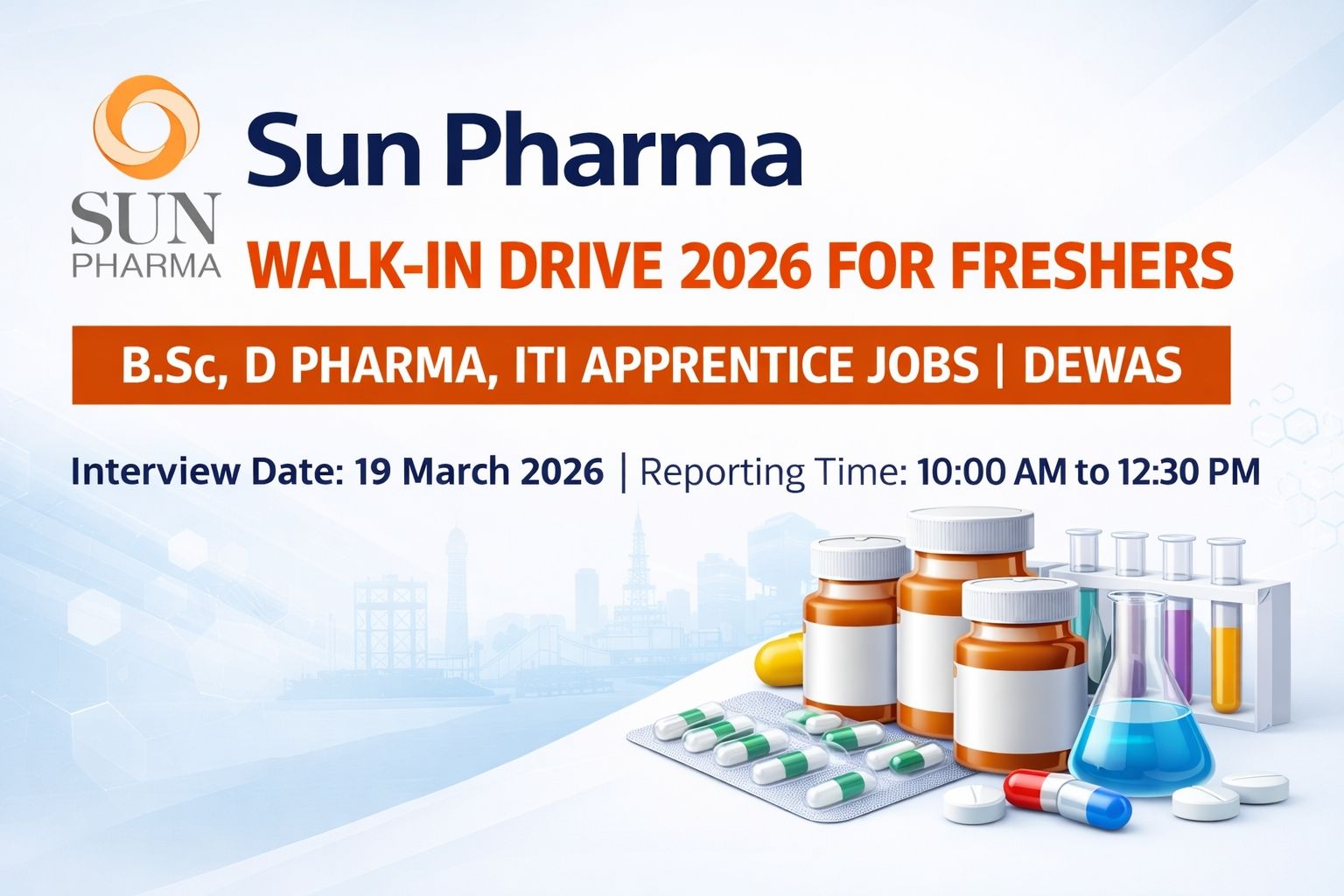 Sun Pharma Walk-in Drive 2026 for Freshers | Production Apprentice ...