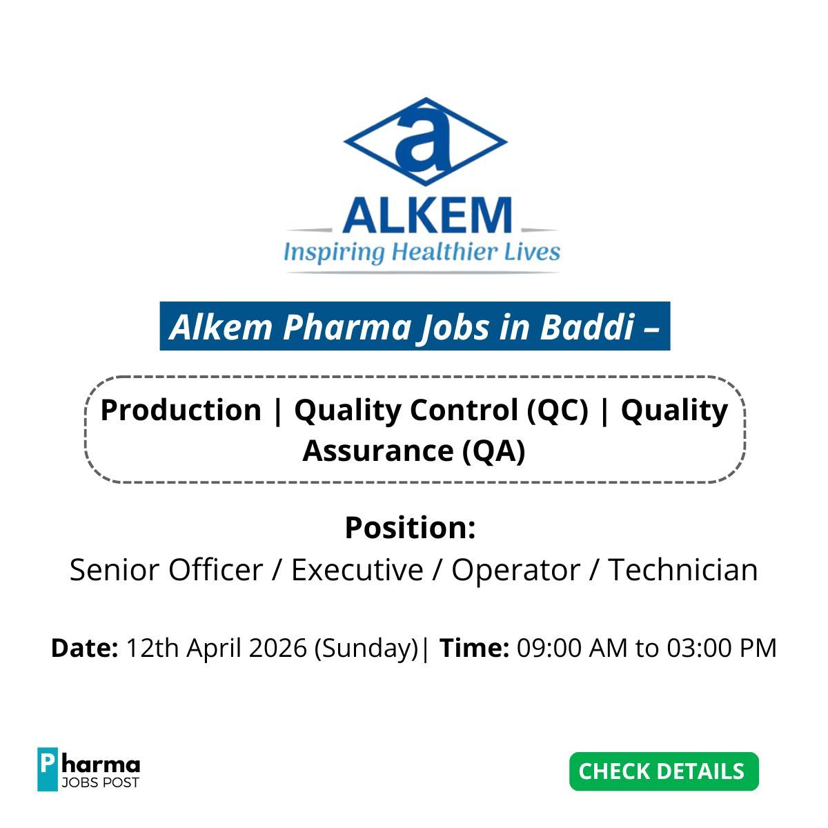 Alkem Laboratories Walk-In Interview 2026 | Production, QC & QA Jobs in ...