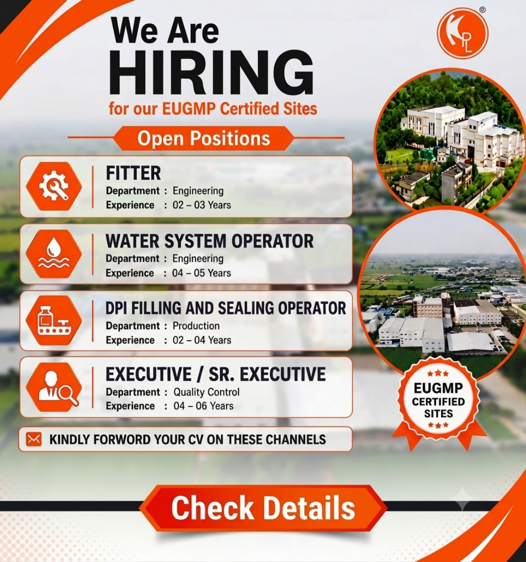 Kwality Pharmaceuticals Hiring 2026 | Openings for QC, Production ...